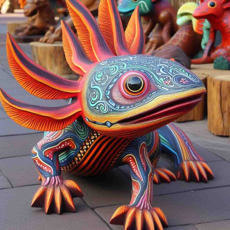 [Alebrije de ajolote] Su significado y colores te sorprenderán.
